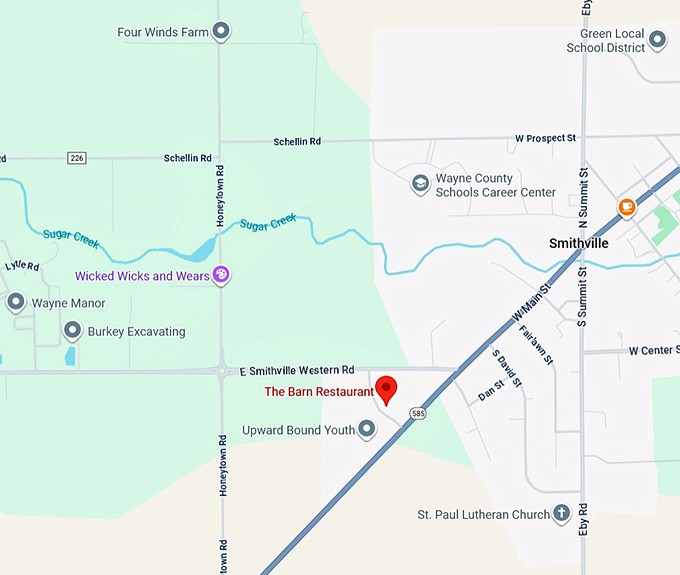 16. the barn restaurant map