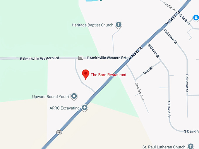 16. the barn restaurant map