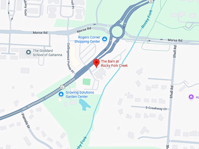 16. the barn at rocky fork creek map
