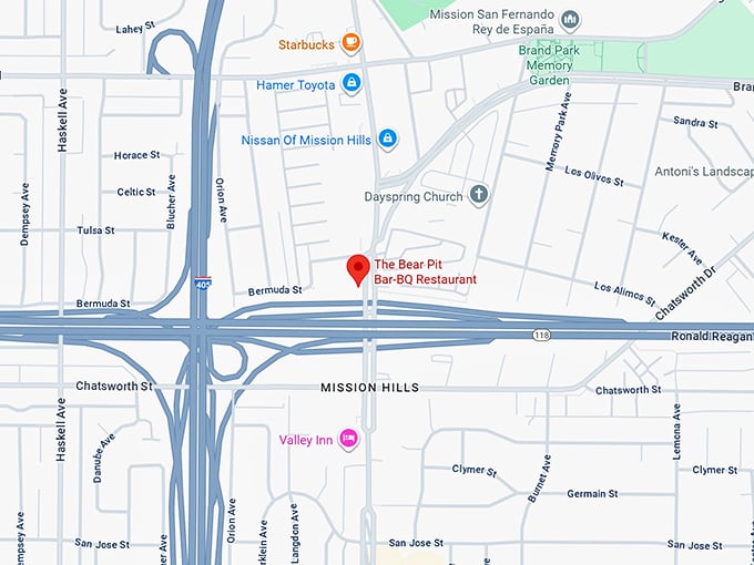 16. the bear pit bar b q restaurant map