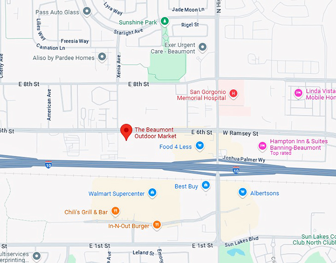 16. the beaumont outdoor market map