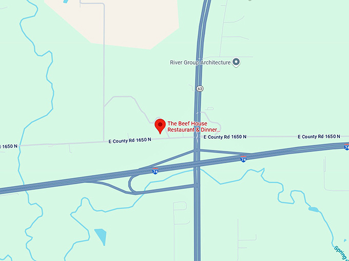 16. the beef house restaurant & dinner theatre map