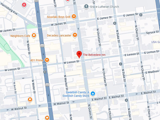 16. the belvedere inn map