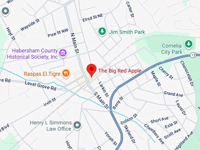 16. the big red apple map