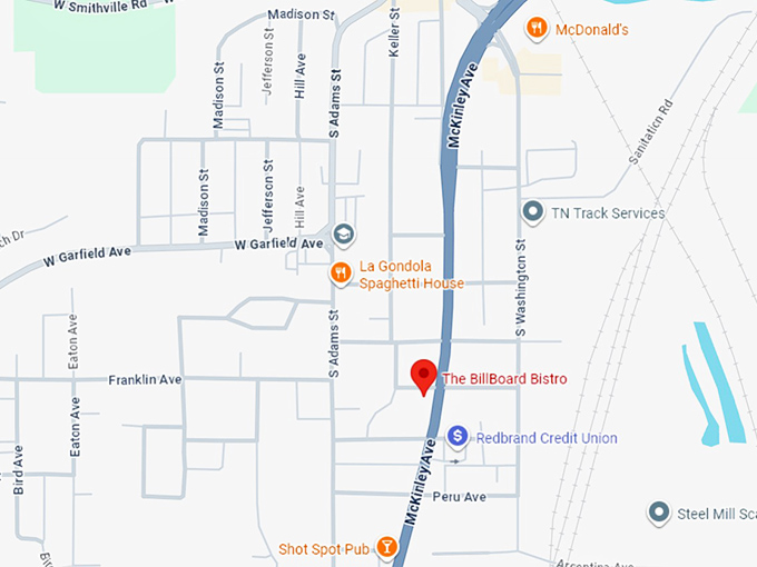 16. the billboard bistro map