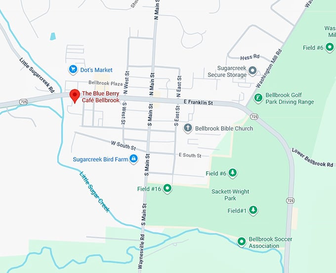 16. the blue berry café bellbrook map
