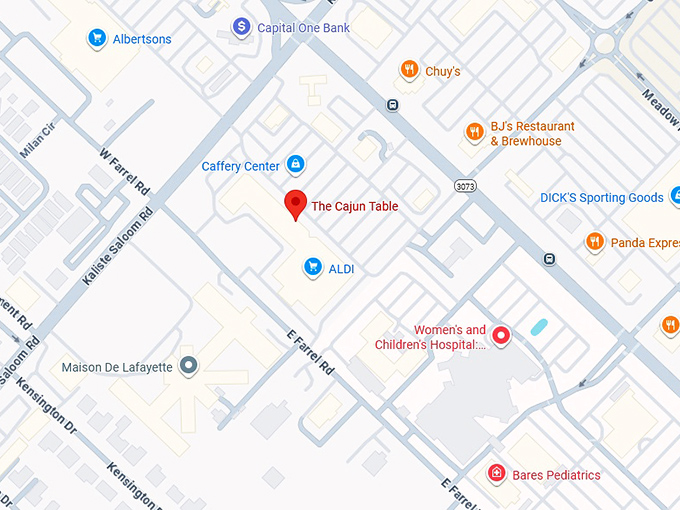 16. the cajun table map