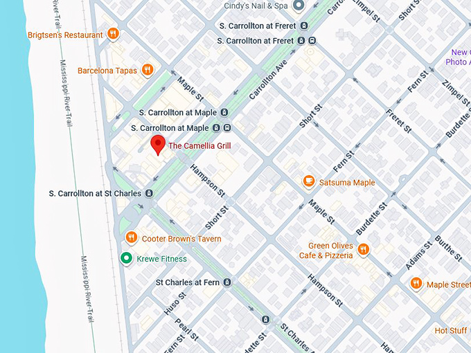 16. the camellia grill map