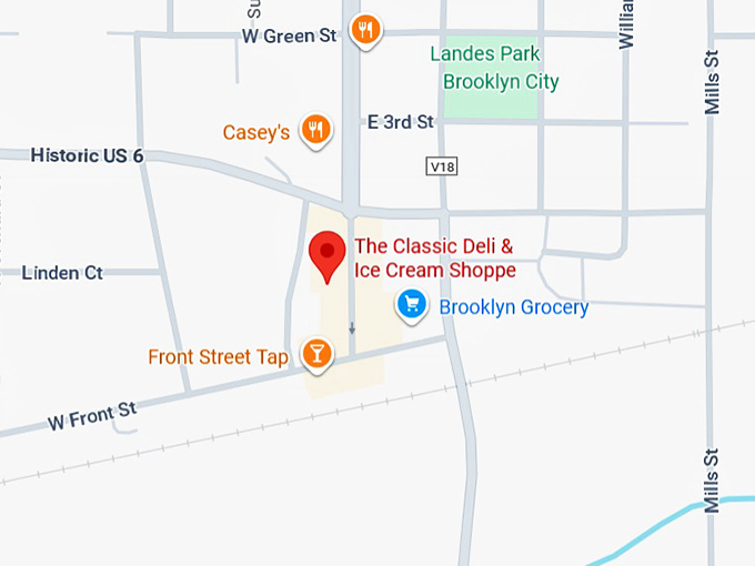 16. the classic deli & ice cream shoppe map