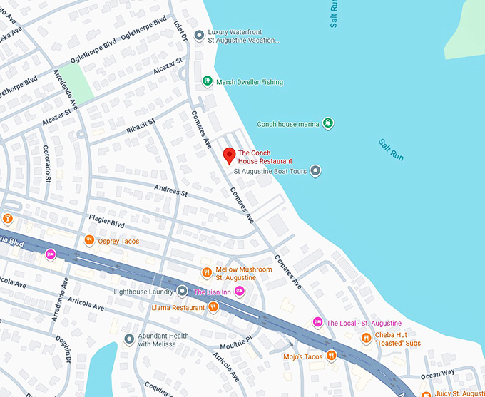 16. the conch house restaurant map