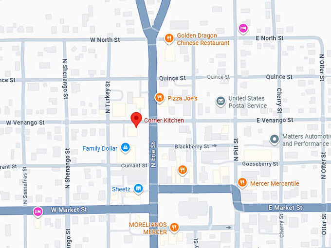 16. the corner kitchen map