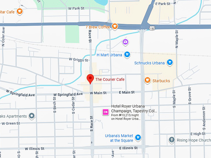 the courier cafe map