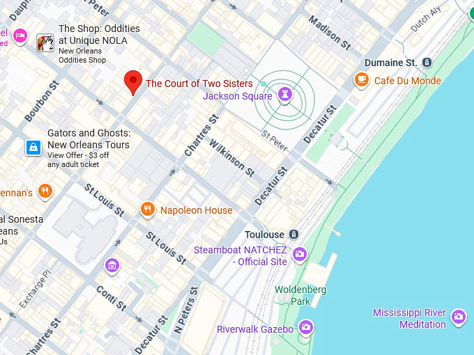 16. the court of two sisters map