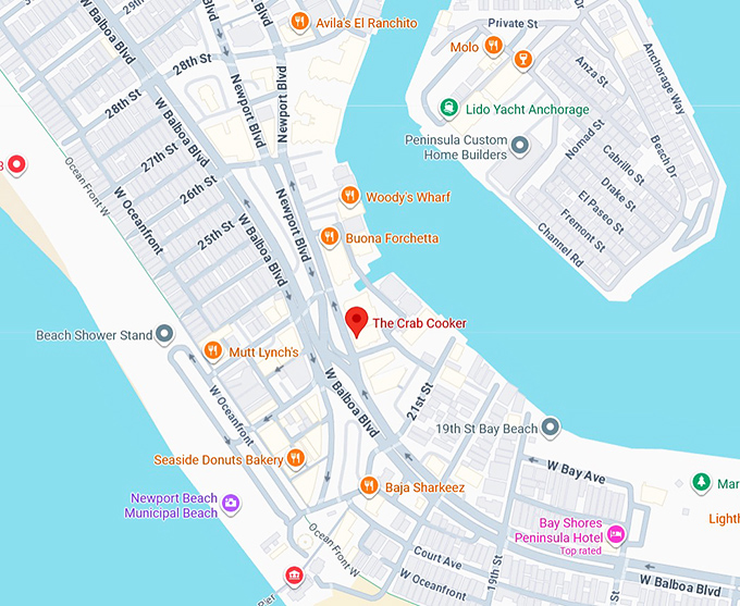 16. the crab cooker map