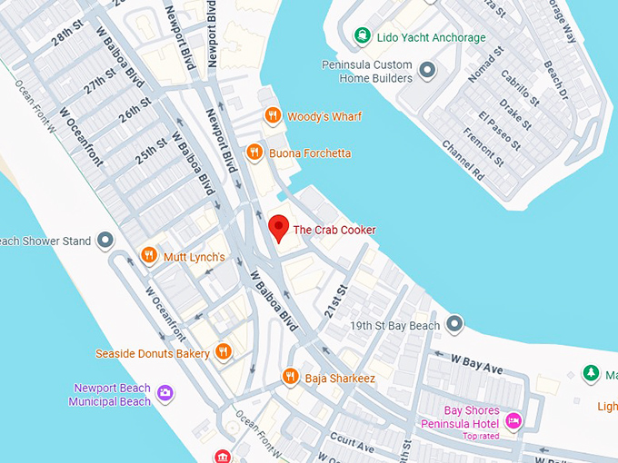 16. the crab cooker map