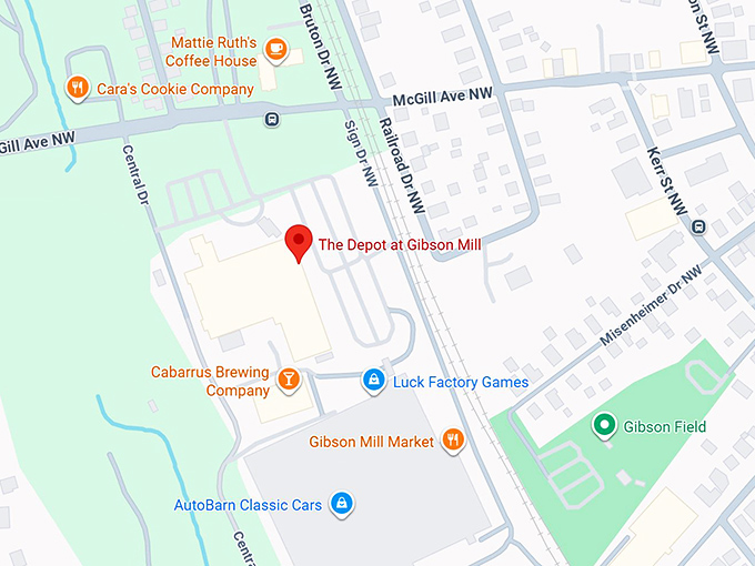 16. the depot at gibson mill map