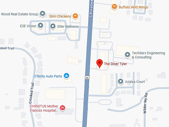 16. the diner tyler map