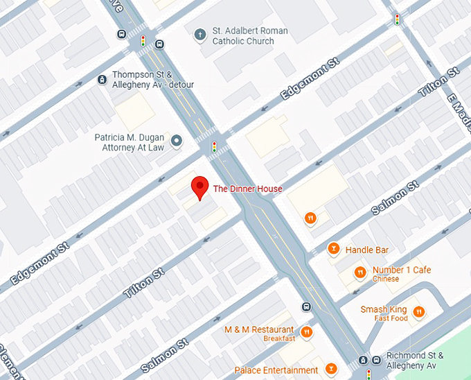 16. the dinner house map