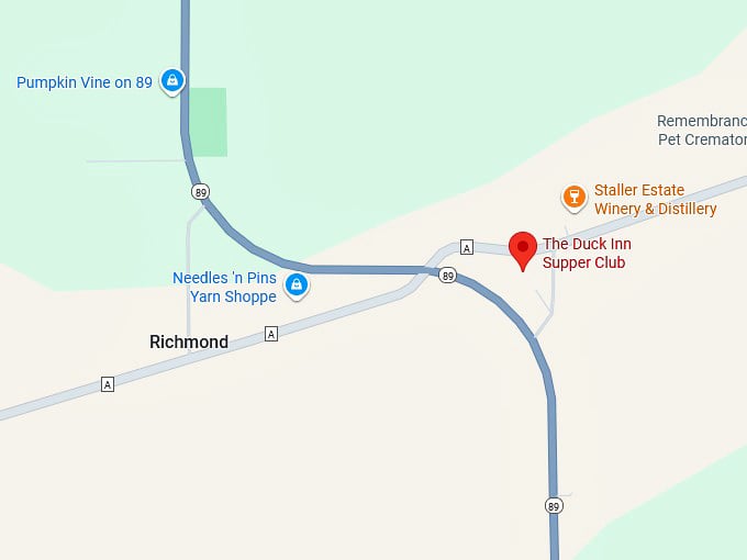 16. the duck inn supper club map