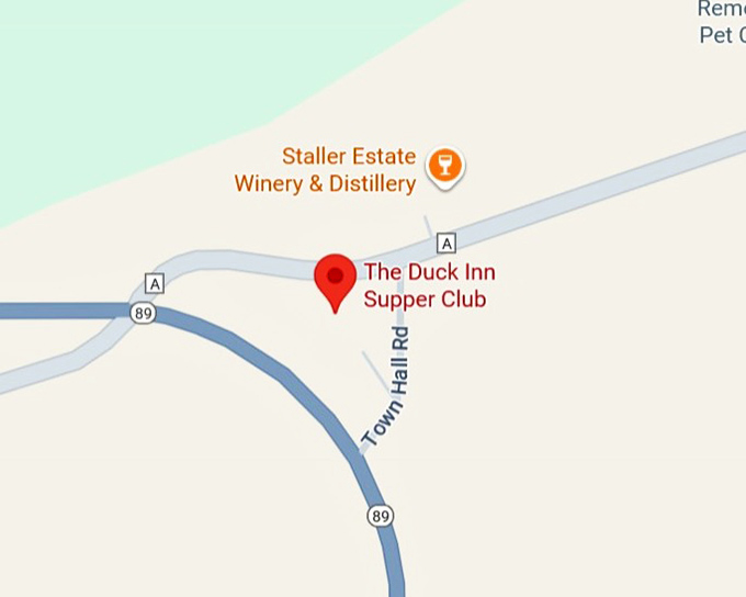 16. the duck inn supper club map