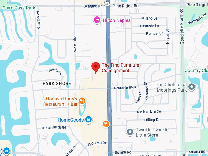 16. the find furniture consignment map