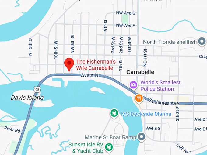 16. the fisherman's wife carrabelle map