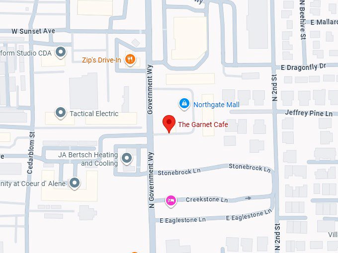 16. the garnet cafe map