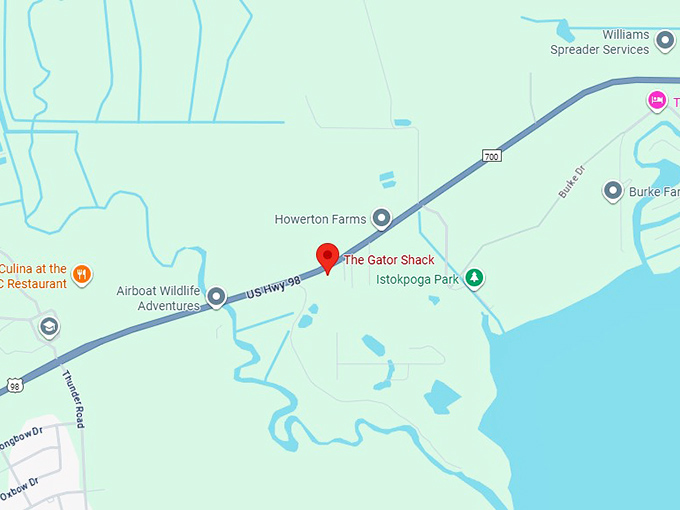 16. the gator shack map