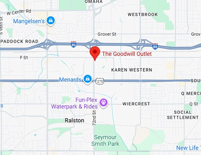 16. the goodwill outlet map