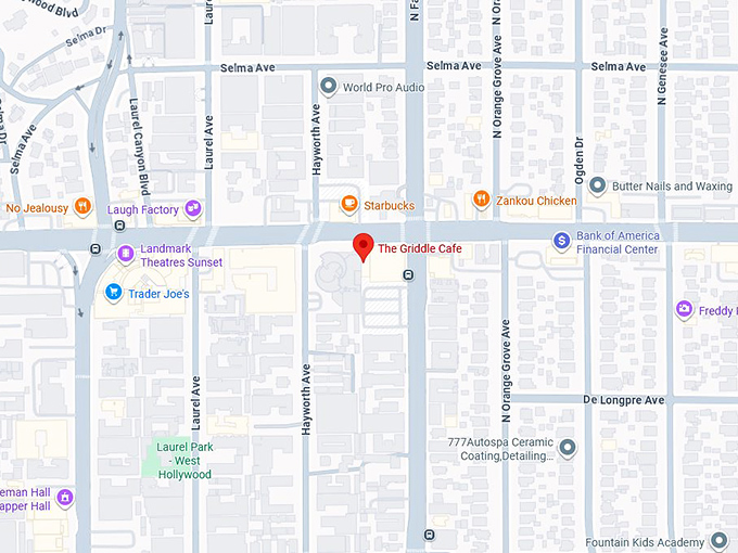 16. the griddle cafe map