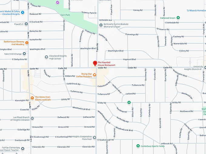 16. the haunted house restaurant map