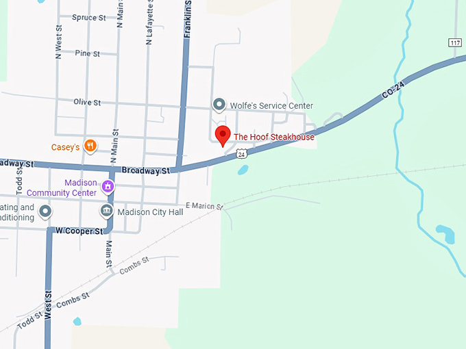 16. the hoof steakhouse map