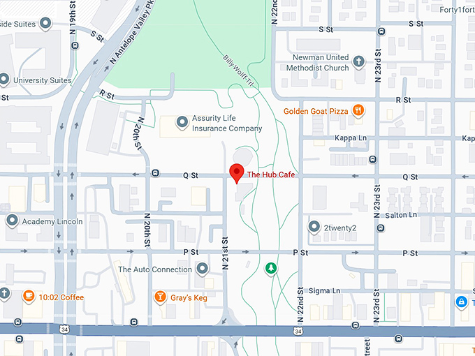 16. the hub cafe map