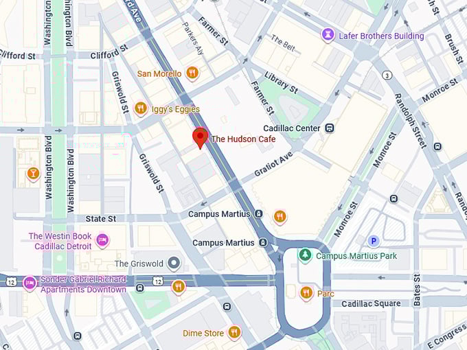 16. the hudson cafe map