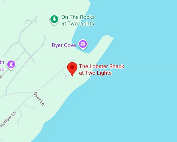 16. the lobster shack at two lights map