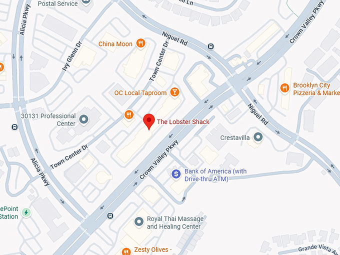 16. the lobster shack map