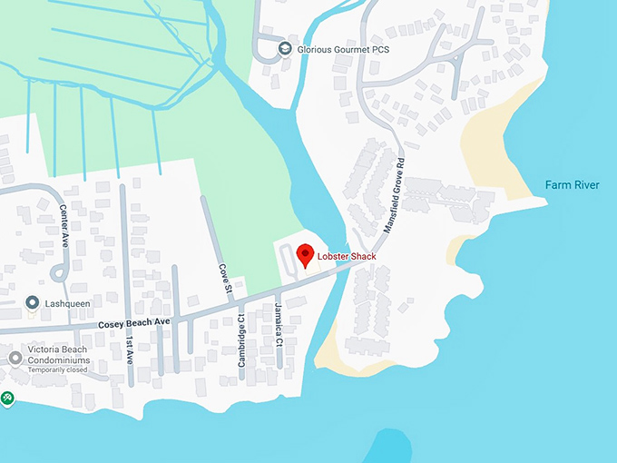 16. the lobster shack map