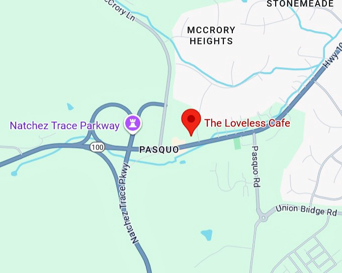 16. the loveless cafe map