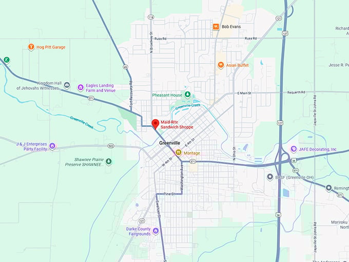 16. the maid rite sandwich shoppe map