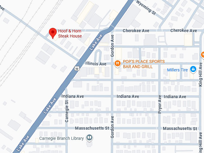 16. the old hoof and horn steakhouse map