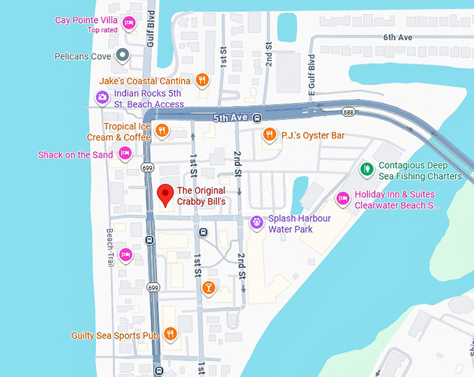 16. the original crabby bill's map