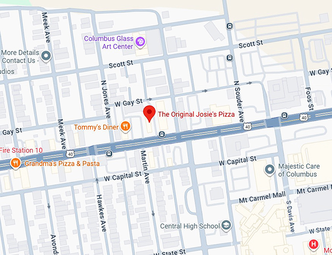 16. the original josie's pizza map