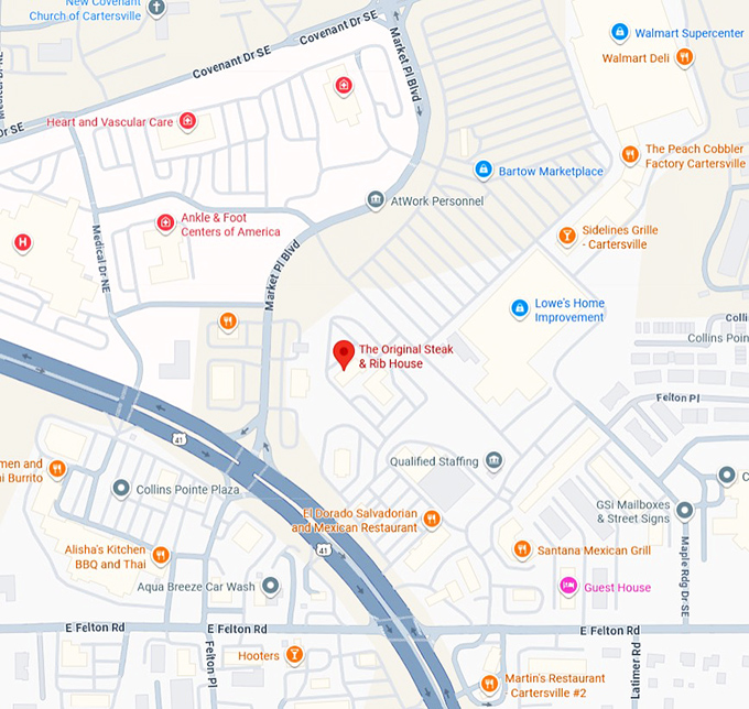 16. the original steak & rib house map
