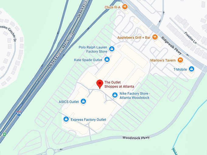 16. the outlet shoppes at atlanta map