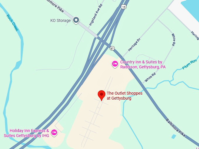 16. the outlet shoppes at gettysburg map