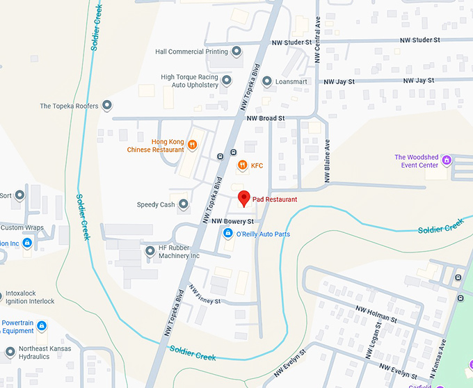 16. the pad restaurant map