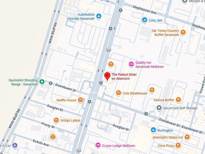 16. the palace diner on abercorn map