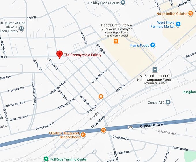16. the pennsylvania bakery map