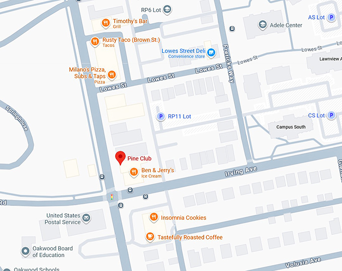 16. the pine club map