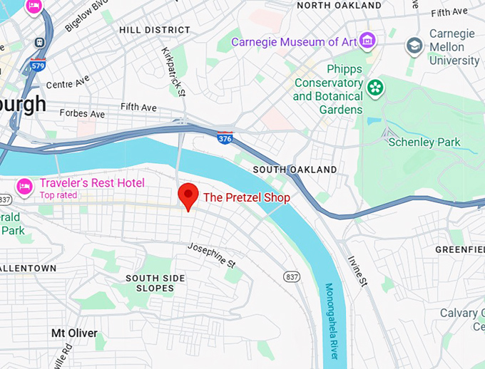 16. the pretzel shop map